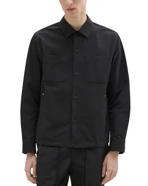 Theory Drawstring Hem Shirt Jacket - Black