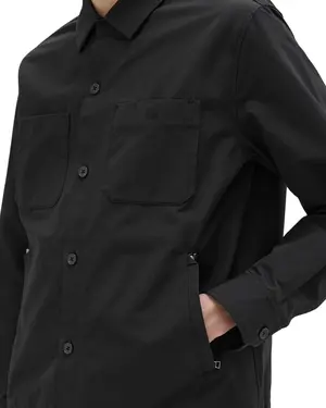 Theory Drawstring Hem Shirt Jacket - Black