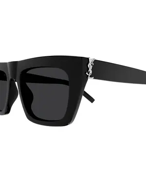 Saint Laurent Monogram Hinge Rectangular Sunglasses, 52mm