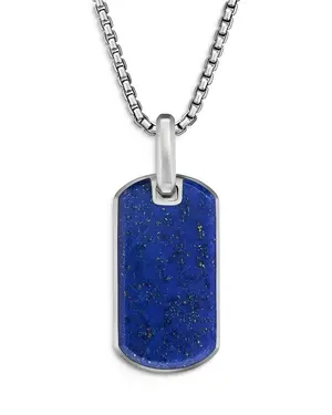 David Yurman Chevron Tag Pendant - Lapis Lazuli