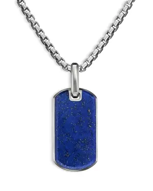 David Yurman Chevron Tag Pendant - Lapis Lazuli