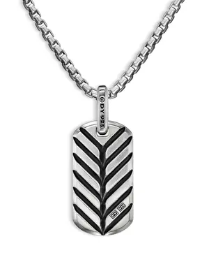 David Yurman Chevron Tag Pendant - Lapis Lazuli
