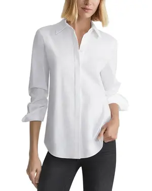 Lafayette 148 New York Wright Novelty Cuff Shirt
