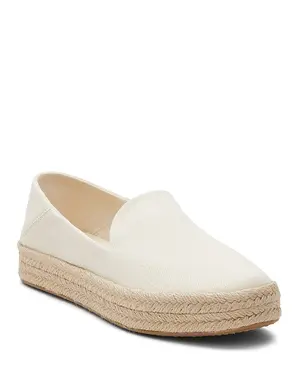 Toms Carolina Espadrille Platform Flats - Natural
