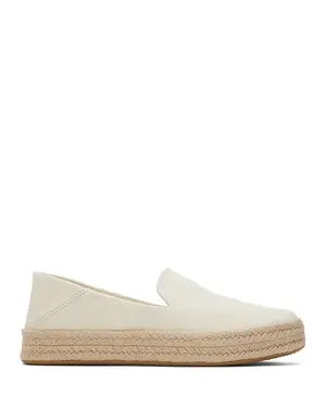 Toms Carolina Espadrille Platform Flats - Natural