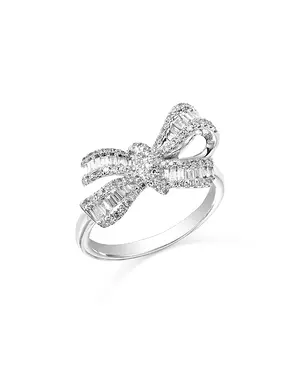 Bloomingdale'S Diamond Bow Ring, 0.55 Tcw - White