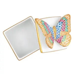 HEREND Porcelain Butterfly Box