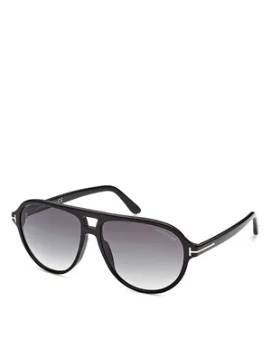 TOM FORD 59mm Pilot Sunglasses - Black/gray Gradient