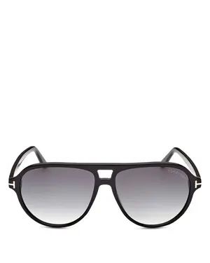 TOM FORD 59mm Pilot Sunglasses - Black/gray Gradient