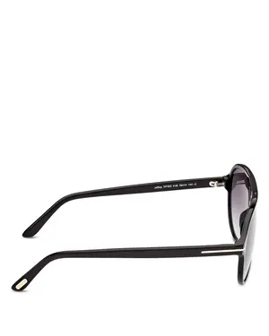 TOM FORD 59mm Pilot Sunglasses - Black/gray Gradient