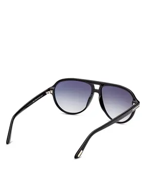 TOM FORD 59mm Pilot Sunglasses - Black/gray Gradient