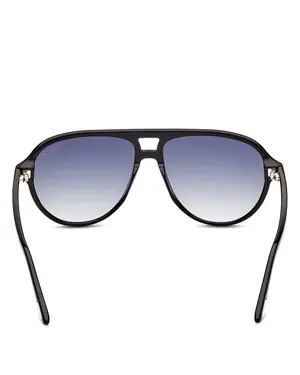 TOM FORD 59mm Pilot Sunglasses - Black/gray Gradient