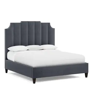 BERNHARDT Bayonne Queen Bed With 68 Headboard Charcoal Gray/b-
