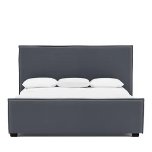 BERNHARDT Griffin Queen Bed With 59.75 Headboard - Charcoal Gray/b-