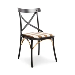 MACKENZIE-CHILDS Flatiron Stripe Dining Chair - Brown/white