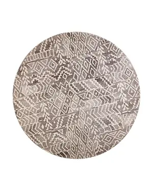 FEIZY Asher 8638771f Round Area Rug, 8' X 8 - Gray White