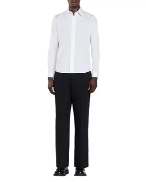 Sandro Chemise Regular Fit Long Sleeve Button Down Shirt - White
