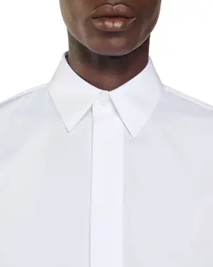 Sandro Chemise Regular Fit Long Sleeve Button Down Shirt - White