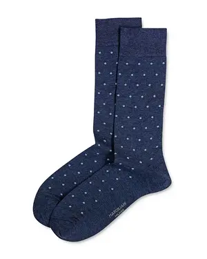 Marcoliani Polka-dot Crew Socks - Indigo