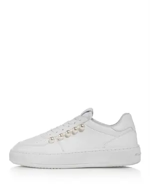 STUART WEITZMAN Courtside Pearl Sneakers - White