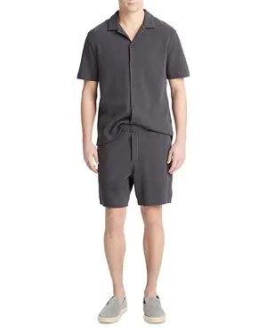 Vince Regular Fit Boucle Shorts Soft Black