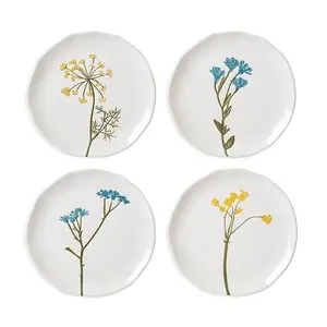 LENOX Wildflowers Tidbit Plates, Set Of 4 - White