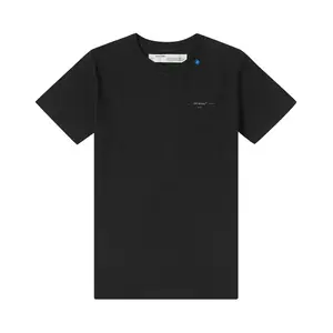 Off-White Unfinished Short Sleeve Over Tee / Silver - Black