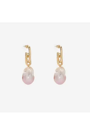 Lady Grey Pearl Bond Earrings - Gold
