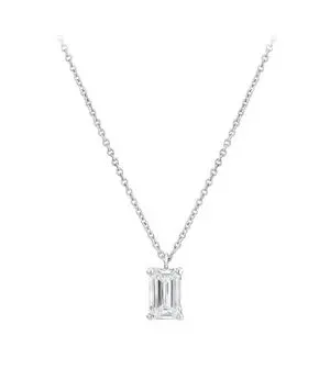 GRAFF Graff Emerald Cut Diamond Pendant