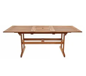 LUXEN HOME Luxenhome Carmel Solid Wood Extendable Outdoor Ining Table