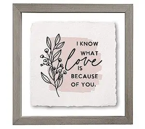 SINCERE SURROUNDINGS 10' Know What Love Is Floa Ting Frame Art - One-color