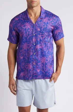 BOARDIES Palms Print Camp Shirt