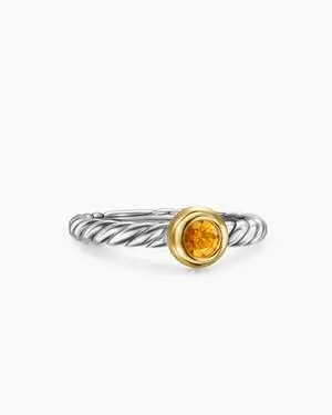 David Yurman Petite Cable Ring With - Citrine
