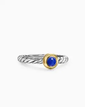 David Yurman Petite Cable Ring With - Lapis Lazuli