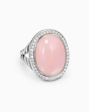 David Yurman David Yurman Albion Oval Ring With Black Orchid And Diamonds Pink Opal