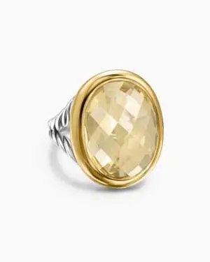 David Yurman David Yurman Albion® Oval Ring With Amethyst Champagne Citrine