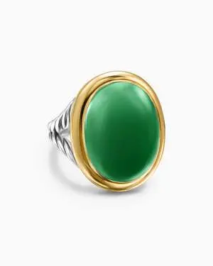 David Yurman David Yurman Albion® Oval Ring With Amethyst Green Onyx