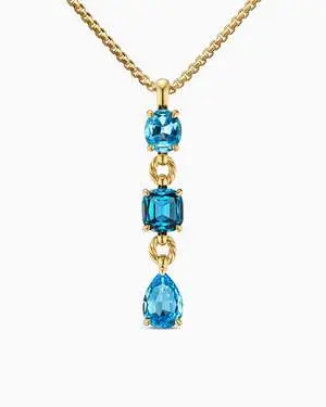 David Yurman Marbella Y Necklace - Blue Topaz
