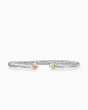 David Yurman Cable Flex Bracelet - Sterling Silver/14k Yellow Gold