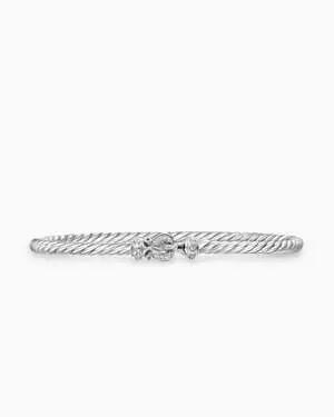 David Yurman Buckle Classic Cable Bracelet - Diamond