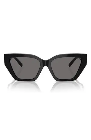 Tiffany & Co. 55mm Polarized Cat-eye Sunglasses - Black