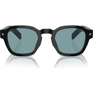 Prada 52mm Polarized Sunglasses - Black