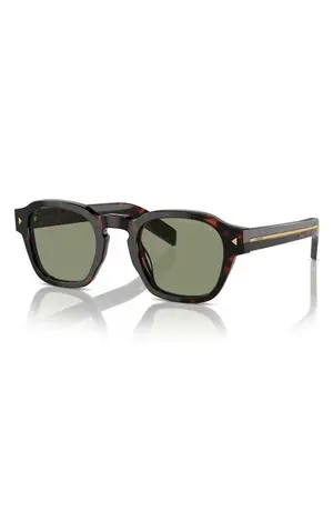 Prada 52mm Polarized Sunglasses - Green
