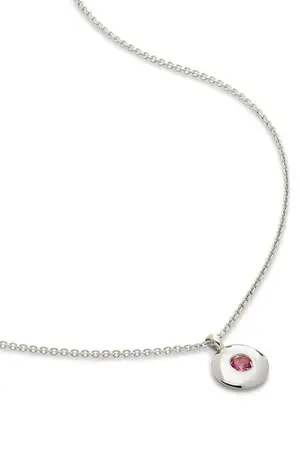 Monica Vinader October Birthstone Pendant Necklace - Sterling Silver