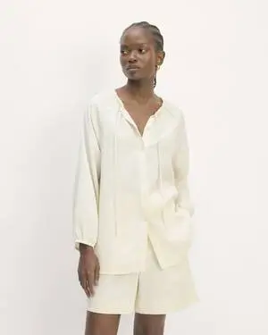 Everlane Gathered Neck Shirt