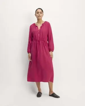 Everlane Tencel™ Gathered Maxi Dress - Red Currant