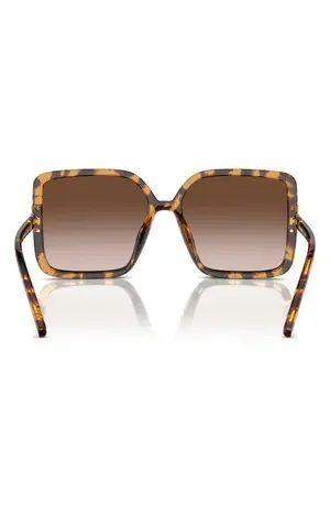 Tory Burch 57mm Gradient Square Sunglasses - Tortoise
