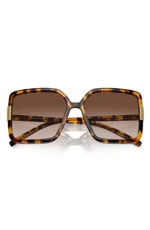 Tory Burch 57mm Gradient Square Sunglasses - Tortoise