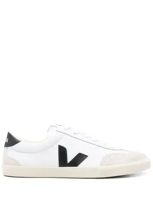 VEJA White Volley Leather Sneakers