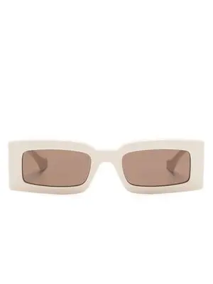 Gucci Neutral Gene Gg Rectangle Sunglasses